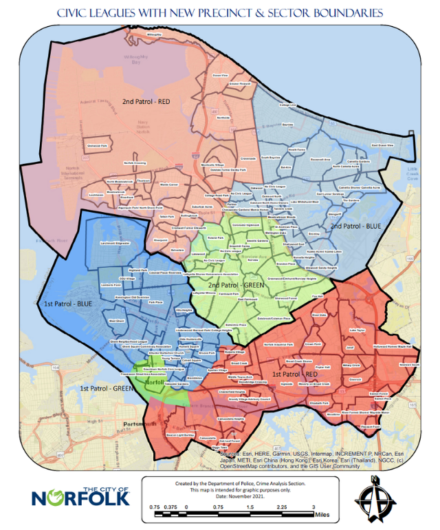 Norfolk Police Department announces the redistricting of Police ...