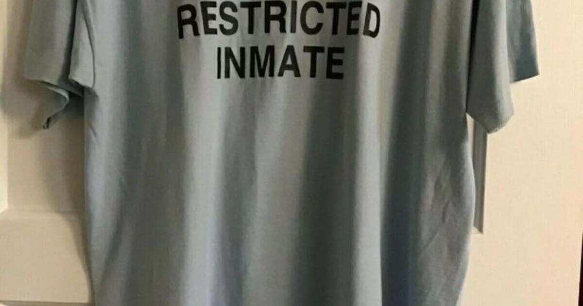 Authentic Teller County Jail Restricted Inmate Shirt Prison Convict XL ...
