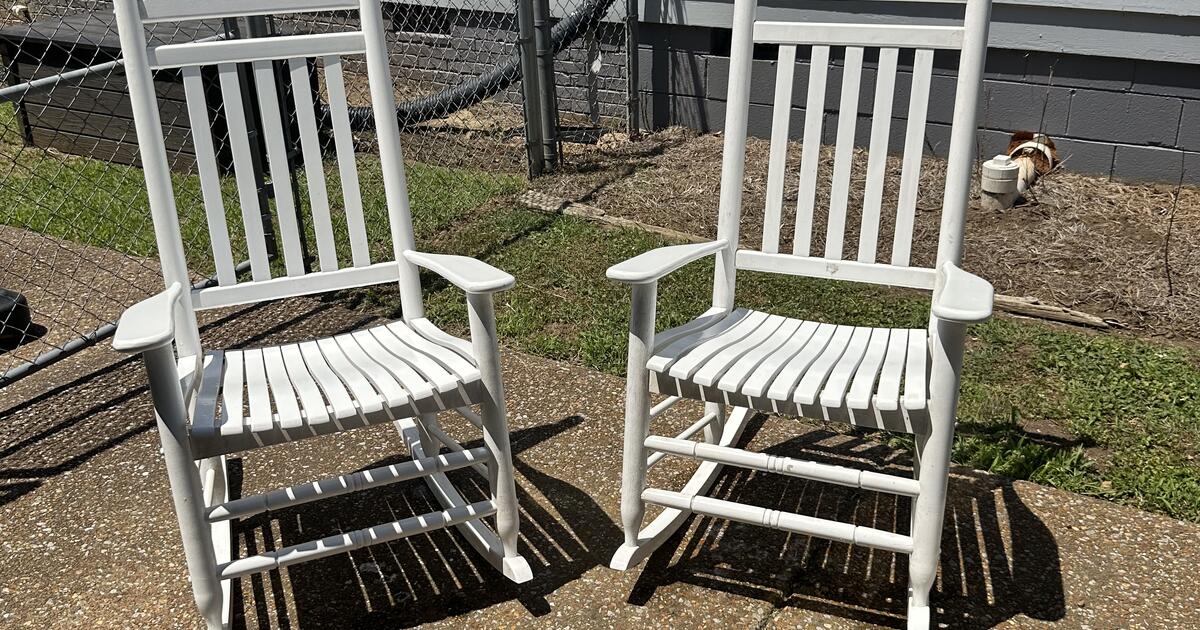Pair of White Wooden Rocking Chairs for $150 in Nashville, TN | For ...