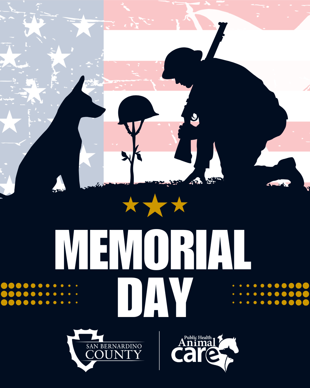 The Devore and Big Bear Animal Shelters will be closed to the public on May 26 in observance of ...