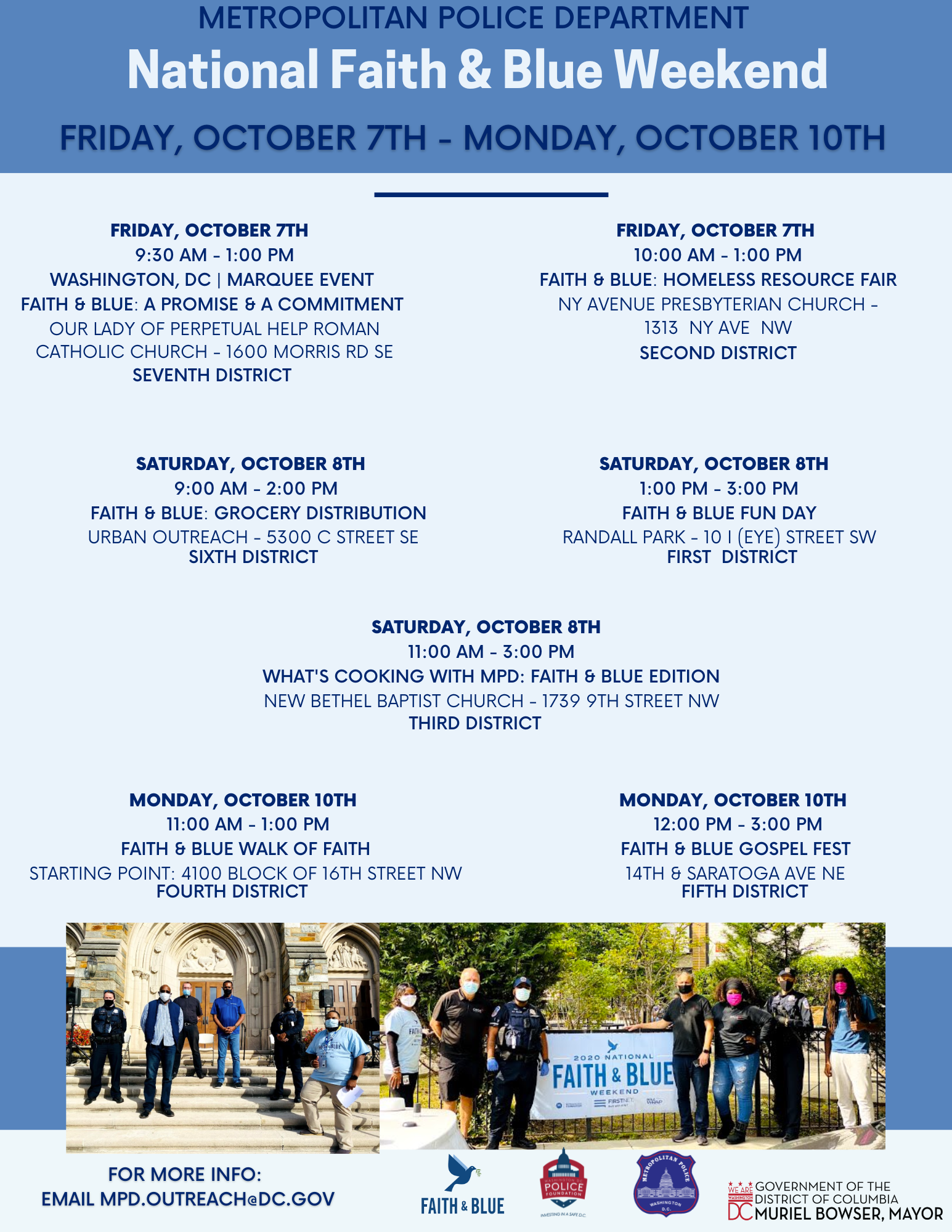 National Faith & Blue Marquee Event - Friday, October 7th (Metropolitan ...