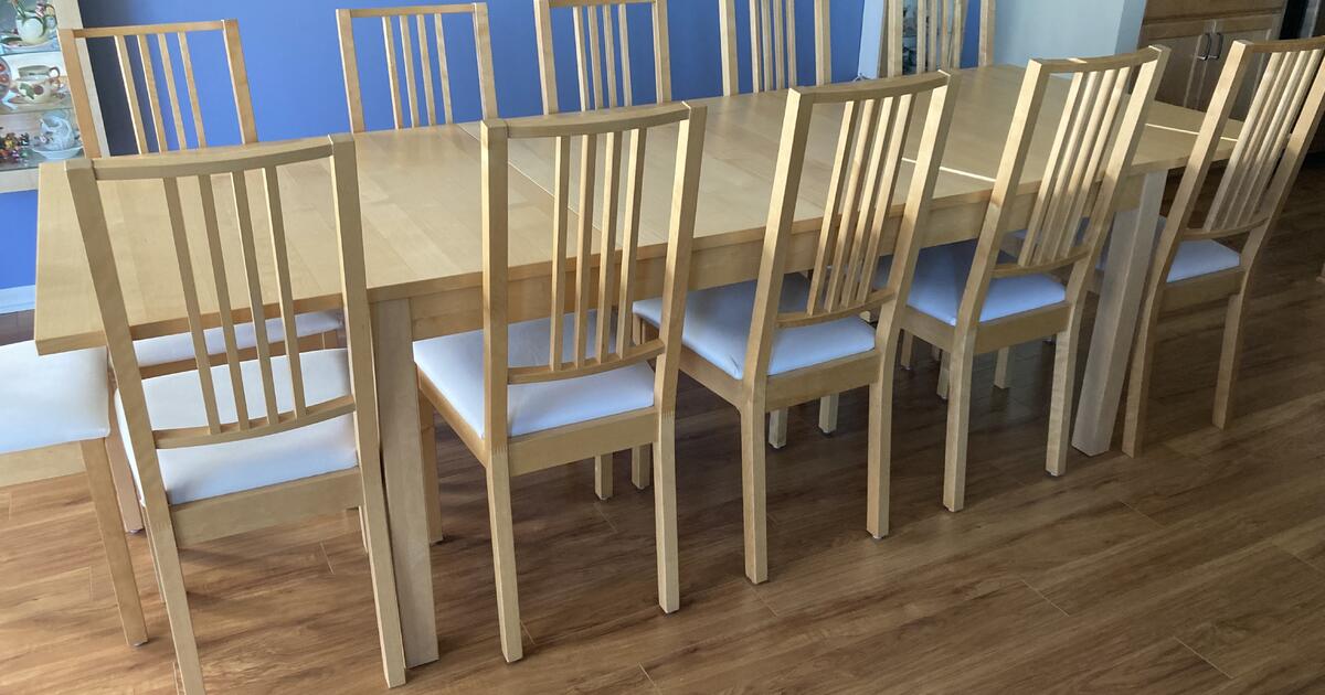 Large Dining Table with 11 Chairs for Free in Blaine, MN | For Sale ...