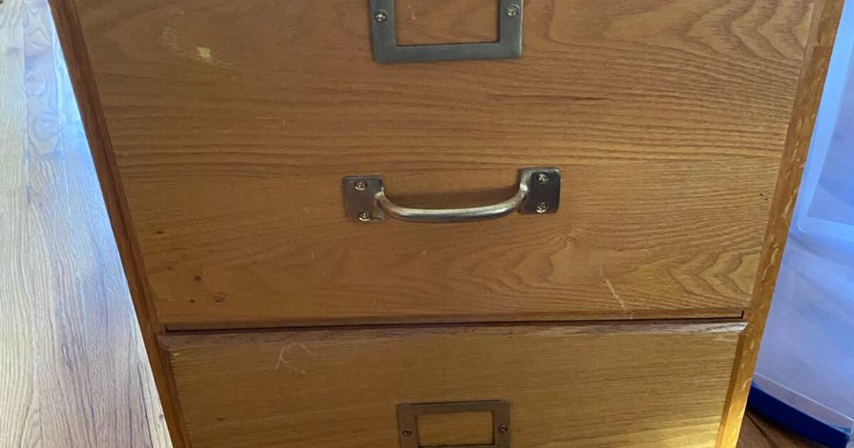 Pending - Wooden Filing Cabinet for Free in Thornton, CO | For Sale ...