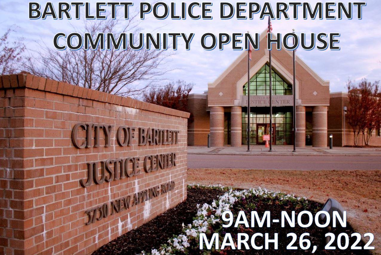 BPD Open House March 26, 9am-noon (Bartlett Police Department ...