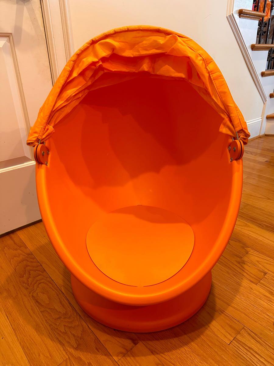 IKEA PS LÖMSK Swivel Chair Clemson Orange Hideaway - sensory for $70 in ...