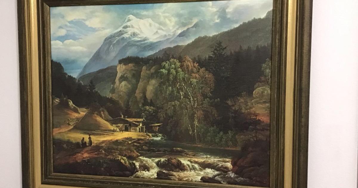 Framed Mountain Landscape Painting for $25 in Colbert, WA | For Sale ...