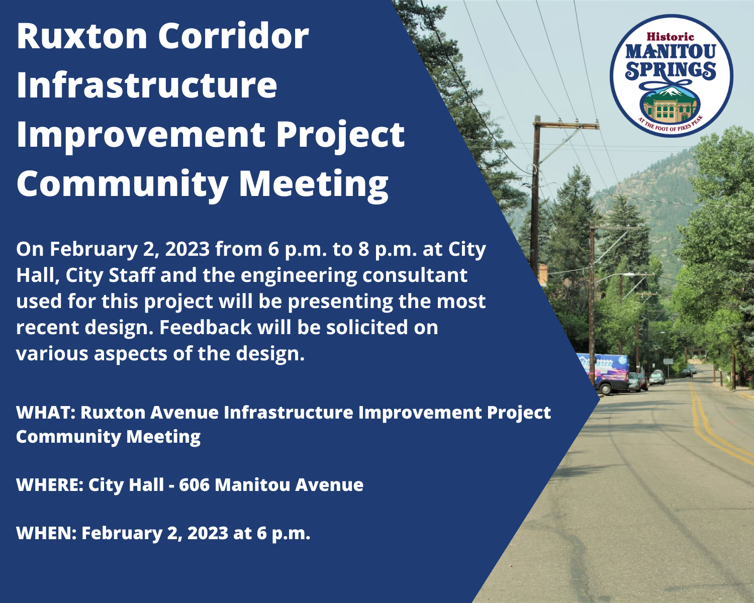 We are moving forward on the design for the Ruxton Corridor ...