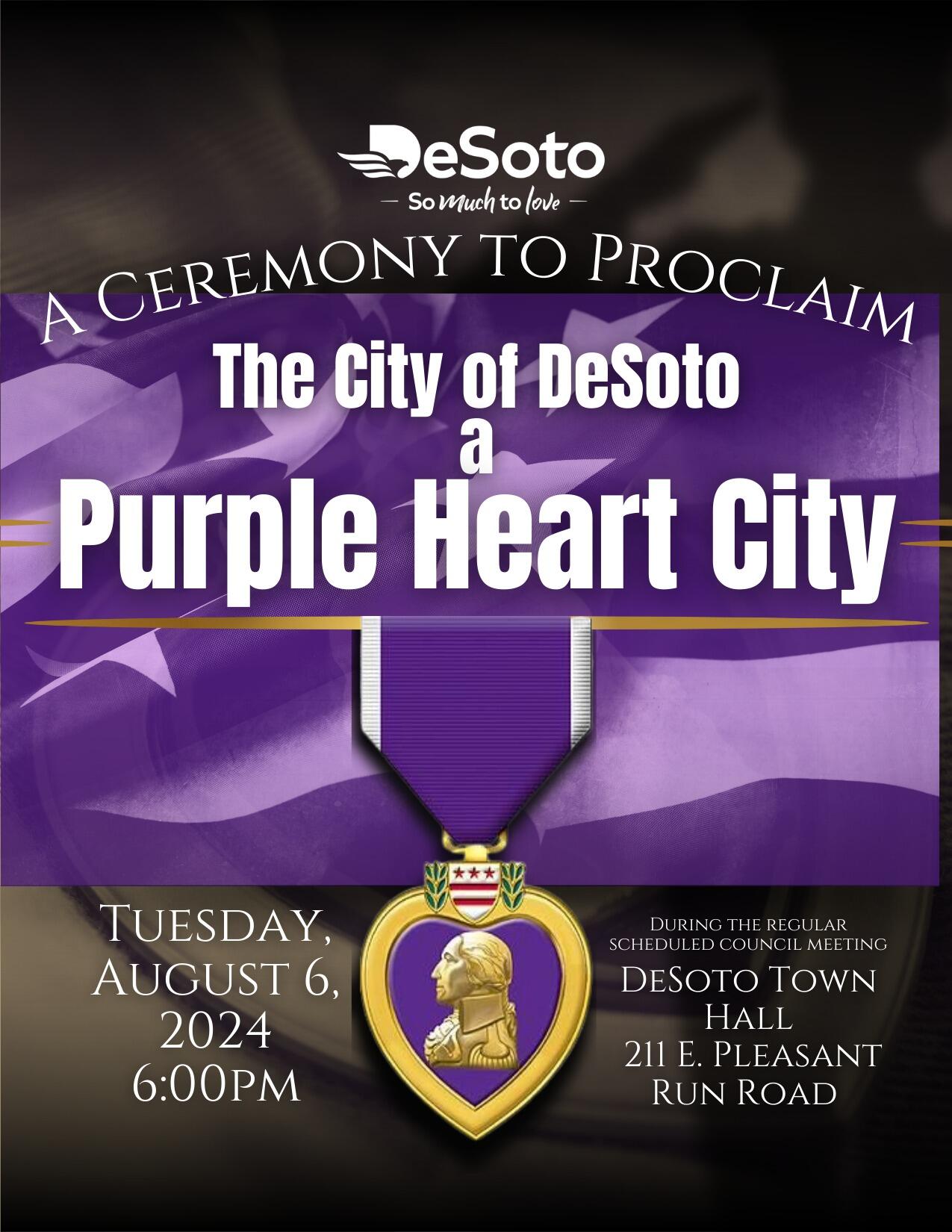 We are excited to announce that DeSoto will be recognized as a Purple ...