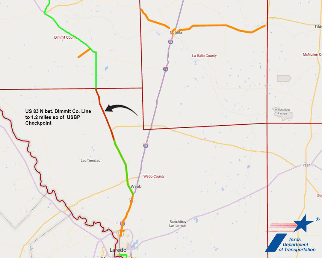 ALERTA DE TRAFICO - US 83 Norte, cierre de carriles 16-20 de enero ...