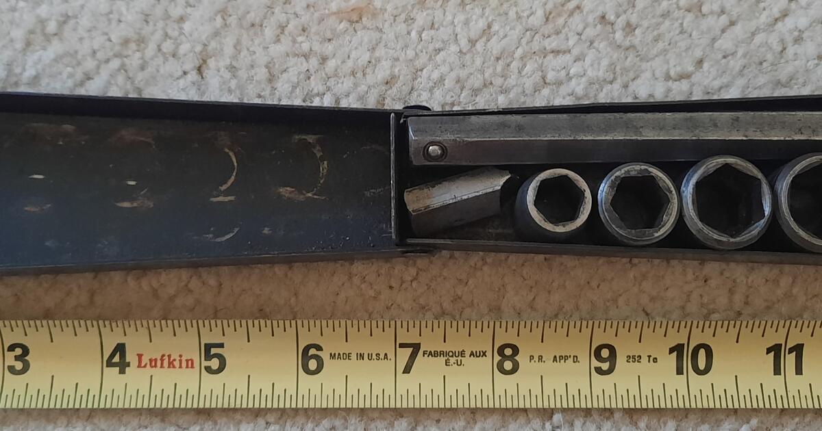 vintage 1950 tool set 8 piece socket with tray new britain machine co ...