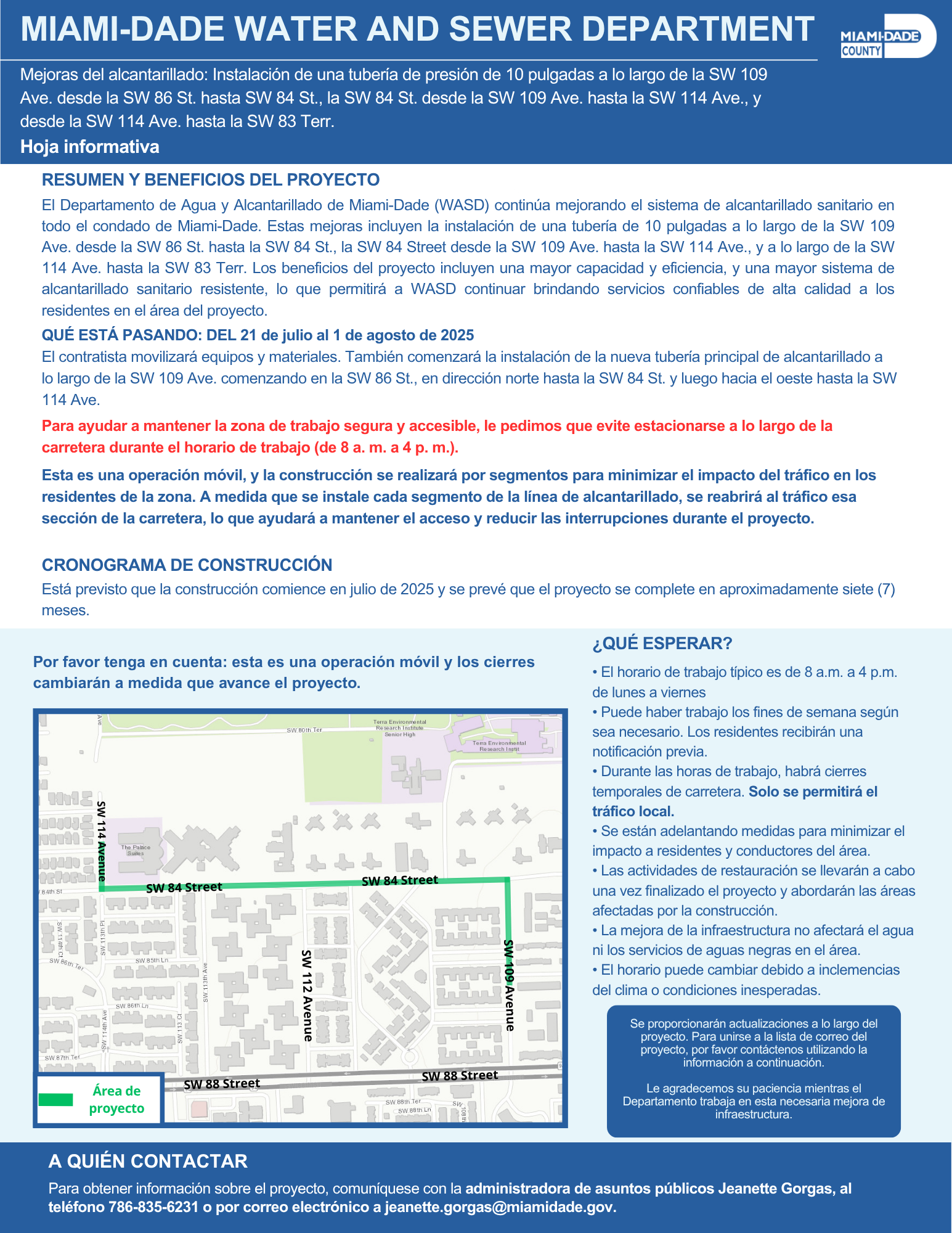 The Miami-Dade Water and Sewer Department (WASD) continues improving ...