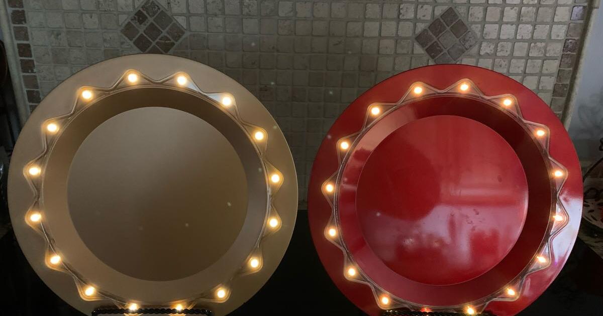 Lighted LED Food Chargers - (Red and Gold) $12 each or both for $20 for ...