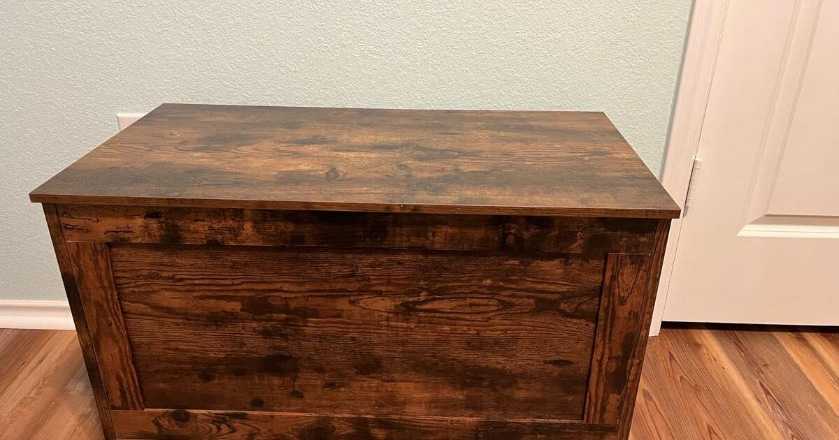 Small brown toy box for $20 in Conroe, TX | For Sale & Free — Nextdoor