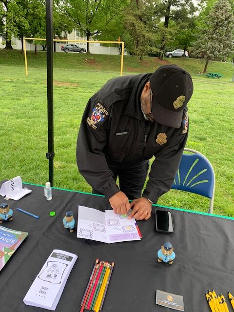 Officer Johnson had a great time with the staff and community members ...