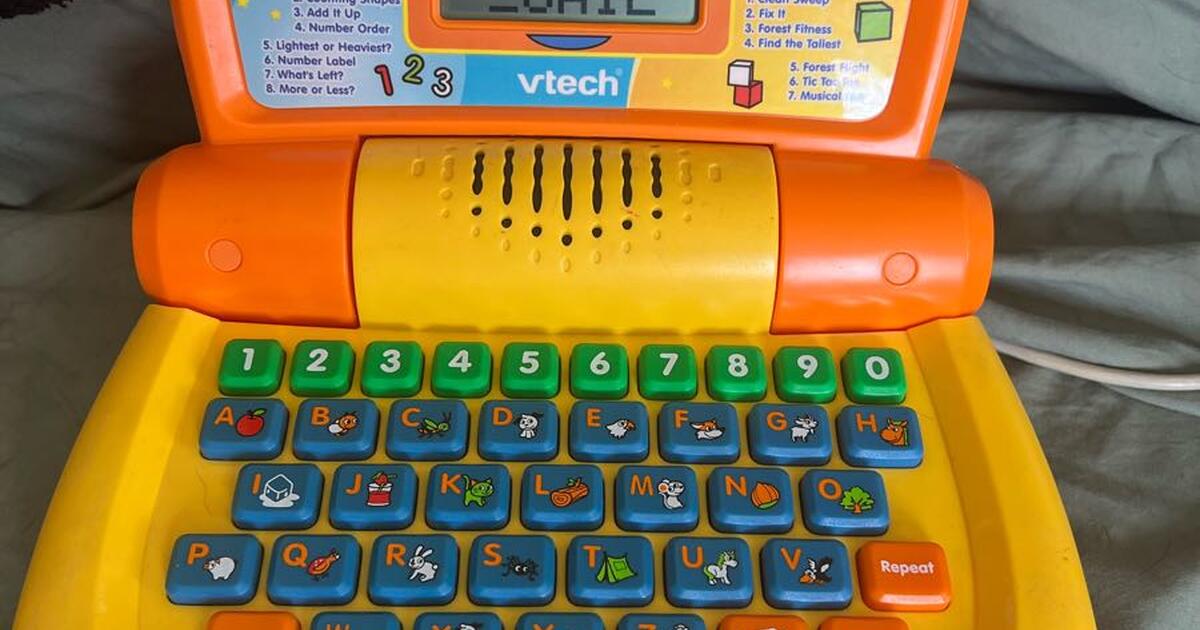 VTECH TOTE N GO ORANGE LAPTOP COMPUTER KIDS LEARNING GAMES EDUCATIONAL ...