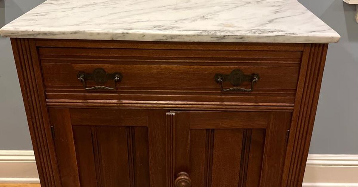 Marble top wooden cabinet for Free in New Rochelle, NY | For Sale ...
