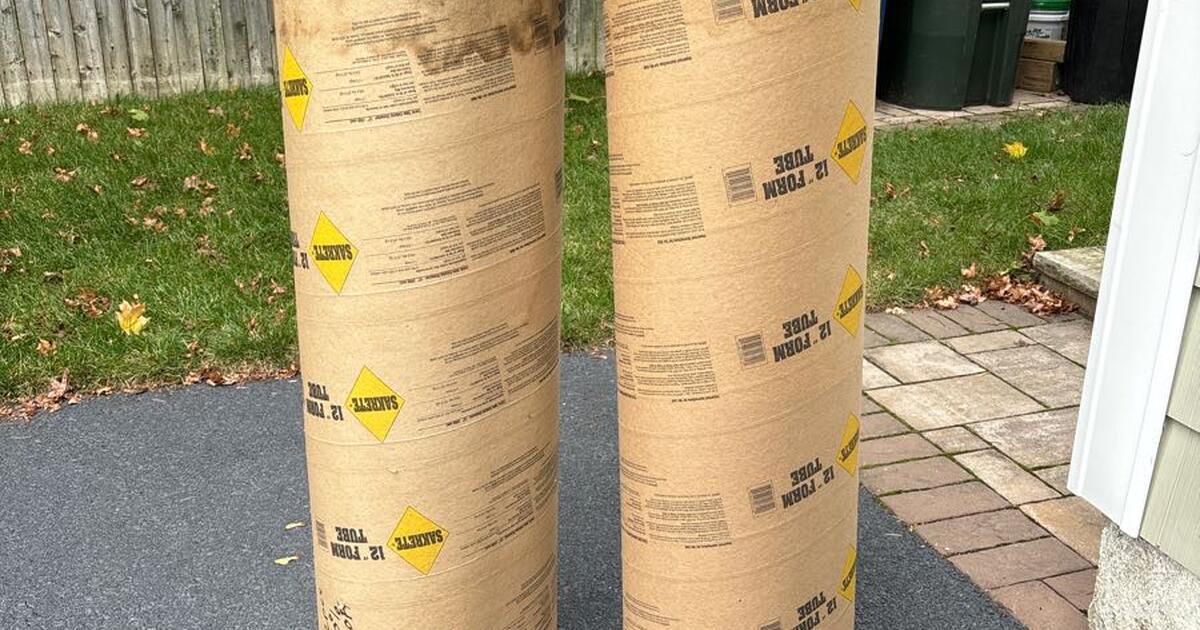 12in Sakrete cardboard form tubes for Free in Ocean, NJ | For Sale ...