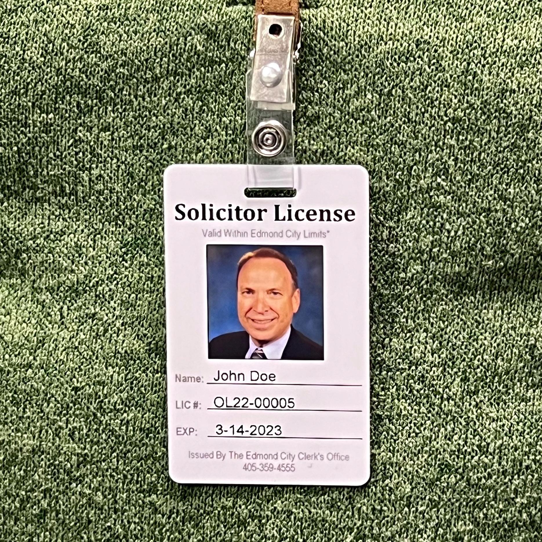 Every spring, the City of Edmond sees an increase in Solicitor License ...