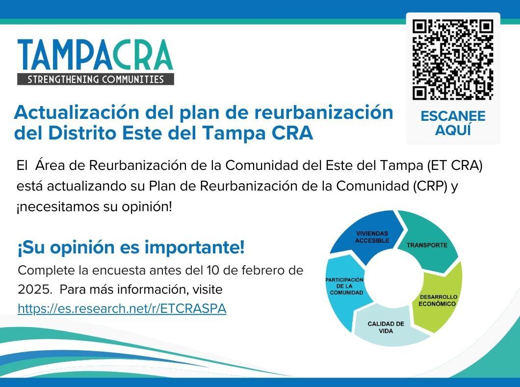 The East Tampa Community Redevelopment Area (ET CRA) is excited to ...