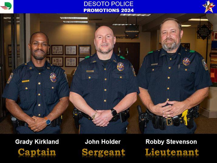 POLICE PROMOTIONS 2024 - The DeSoto Civil Service Commission conducted ...
