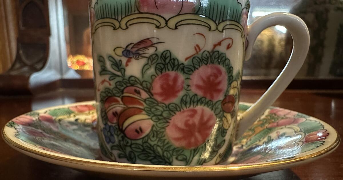 Famille Rose Hand Painted Chinese Tea Cup and Saucer for $21 in Mount Pleasant, SC | For Sale ...