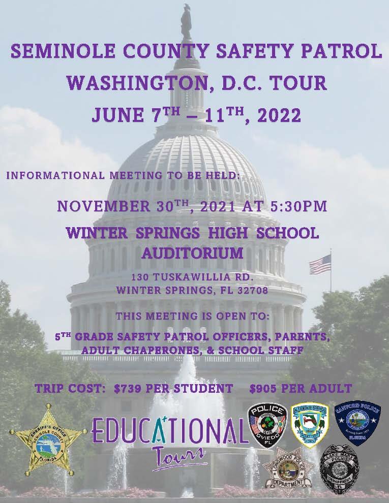 ATTENTION 5TH-GRADE SAFETY PATROL PARENTS (Seminole County Sheriff's ...