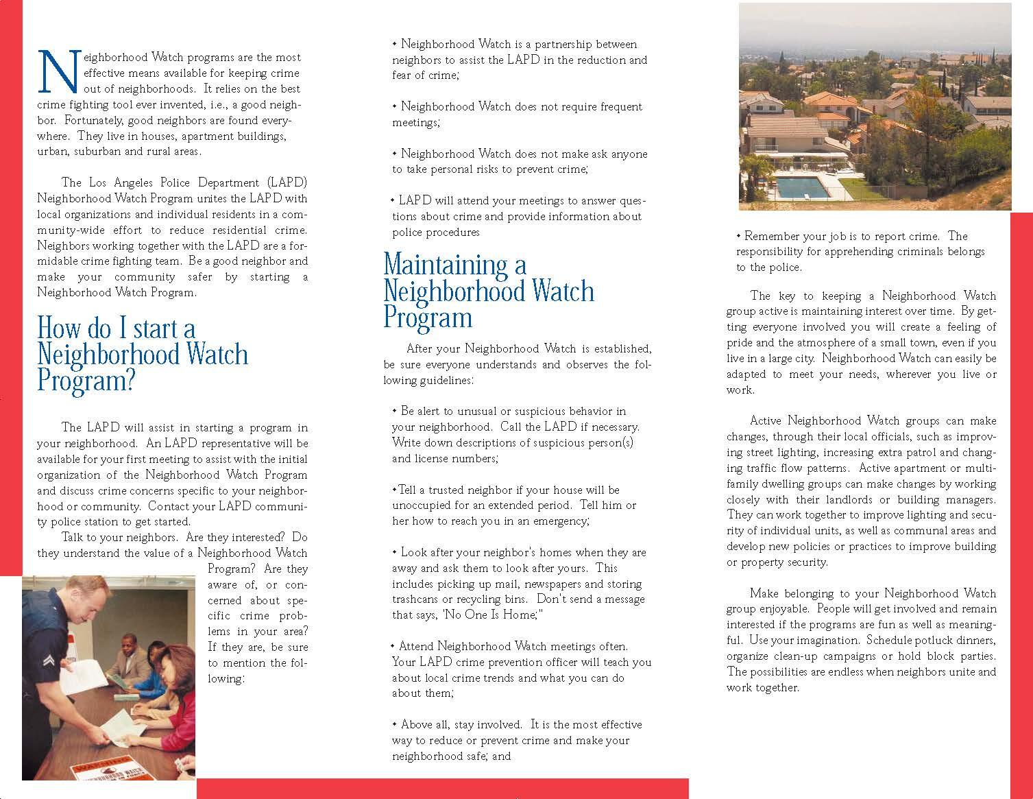 LAPD Devonshire's Neighborhood Watch Program (Los Angeles Police ...