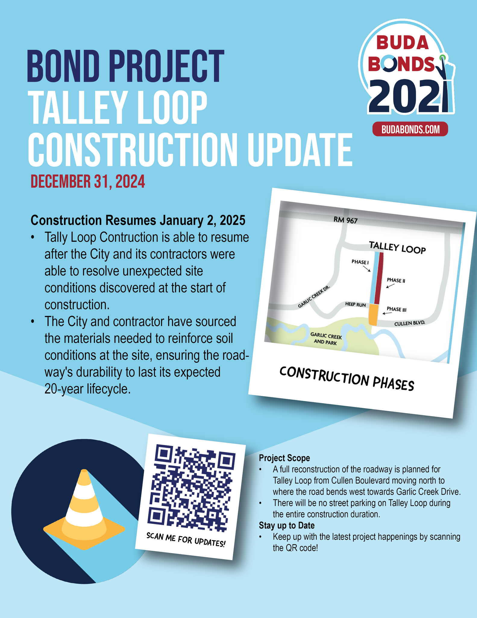 A Message from the Buda Bonds Project Management staff for Talley Loop: (City of Buda ...