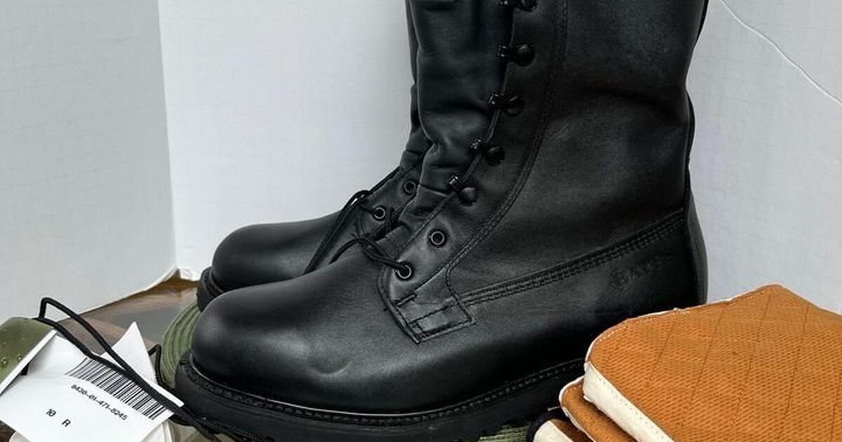 NEW! BATES BLACK GORE-TEX LEATHER MILITARY BOOTS MEN SIZE 10R W/ LINERS ...