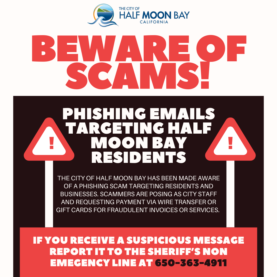 🚨 Scam Alert: Phishing Emails Targeting Half Moon Bay Residents (San Mateo County Sheriff's ...