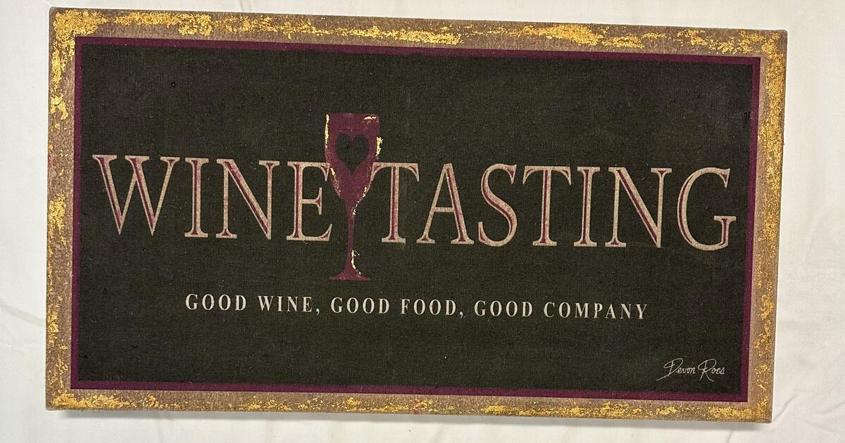 Framed Wine Tasting Sign for $15 in Napa, CA | For Sale & Free — Nextdoor