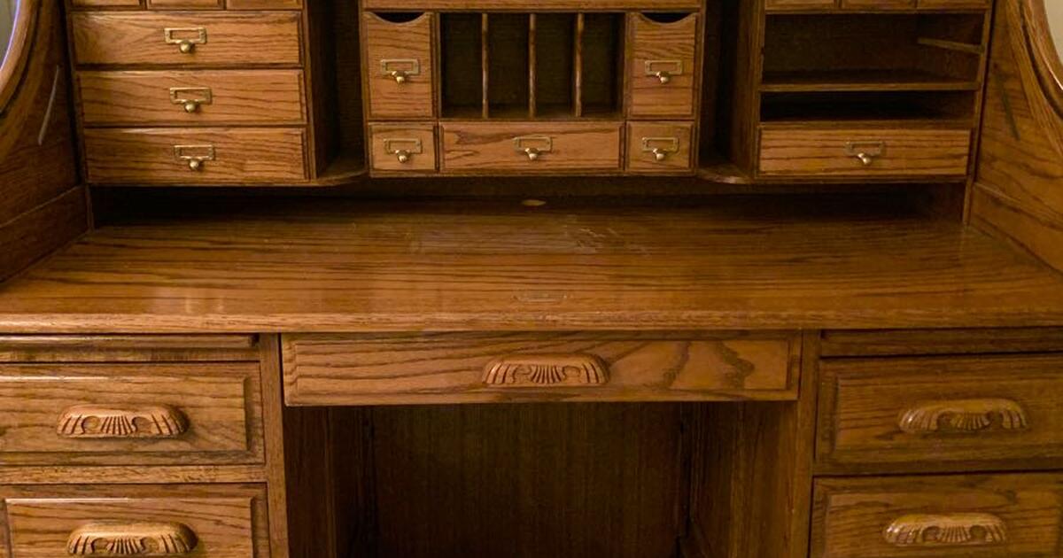 Antique scroll top desk for $500 in Carlsbad, CA | For Sale & Free ...