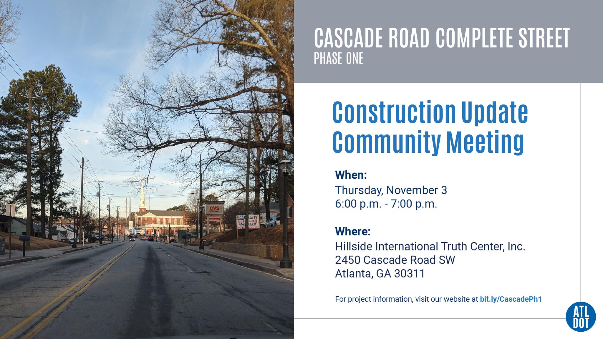 Construction Update Community Meeting: Cascade Road Complete Street ...