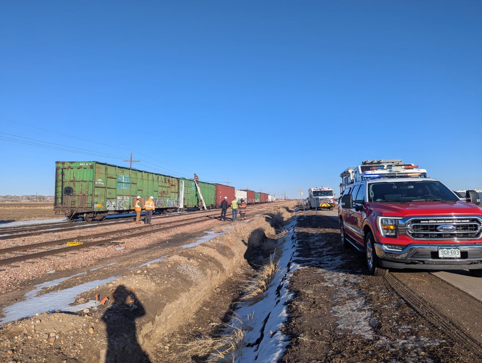 Front Range Fire Rescue is on scene of a mulch fire in a rail car in ...