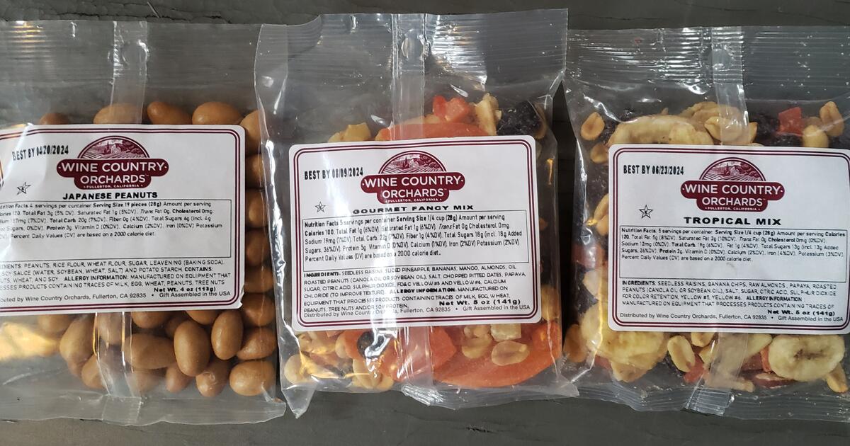 Misc. Snacks from Wine Country Orchards gift box for Free in Bolton, MA ...