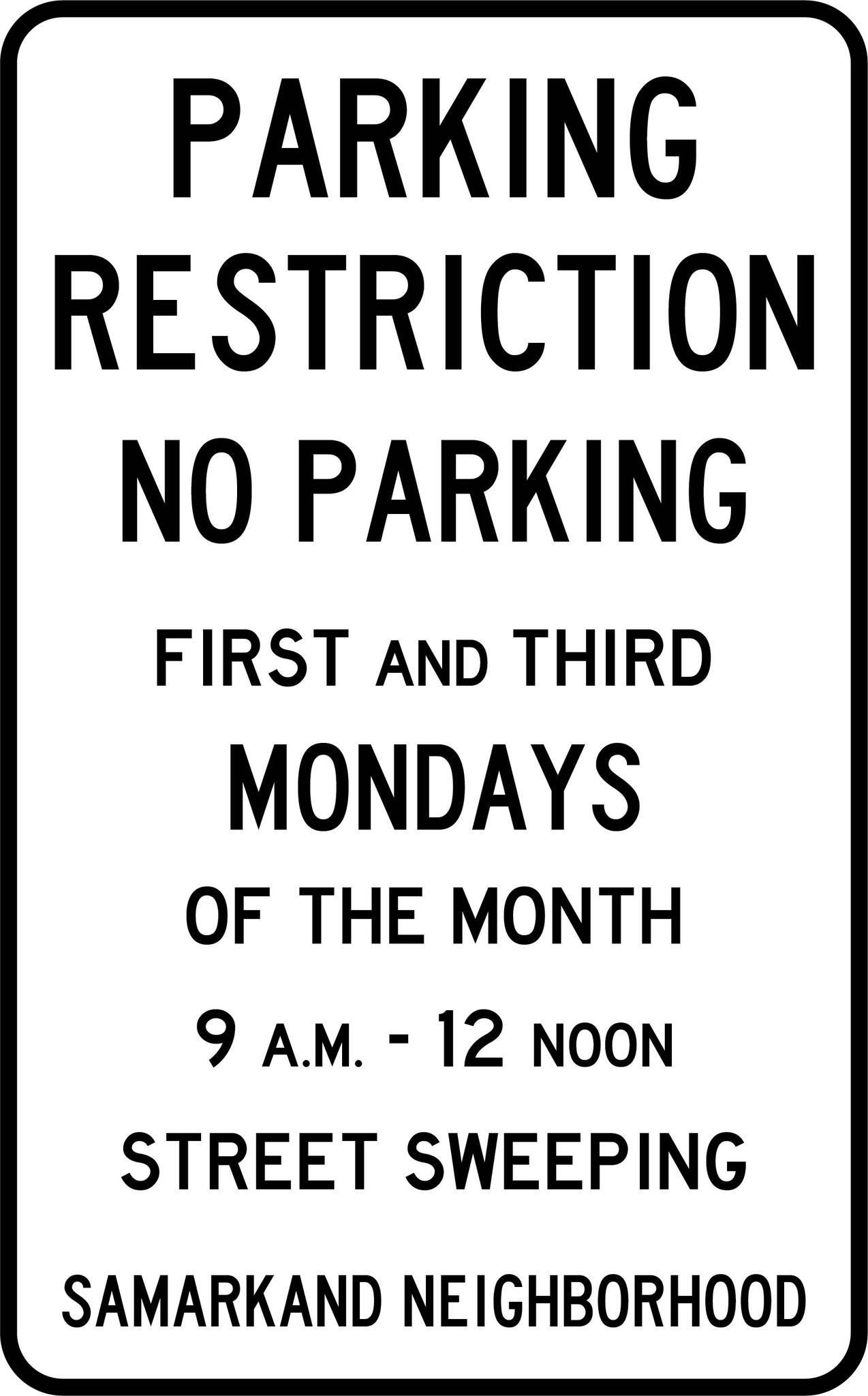 STREET SWEEPING REMINDER FOR SAMARKAND NEIGHBORHOOD: (City of Santa ...
