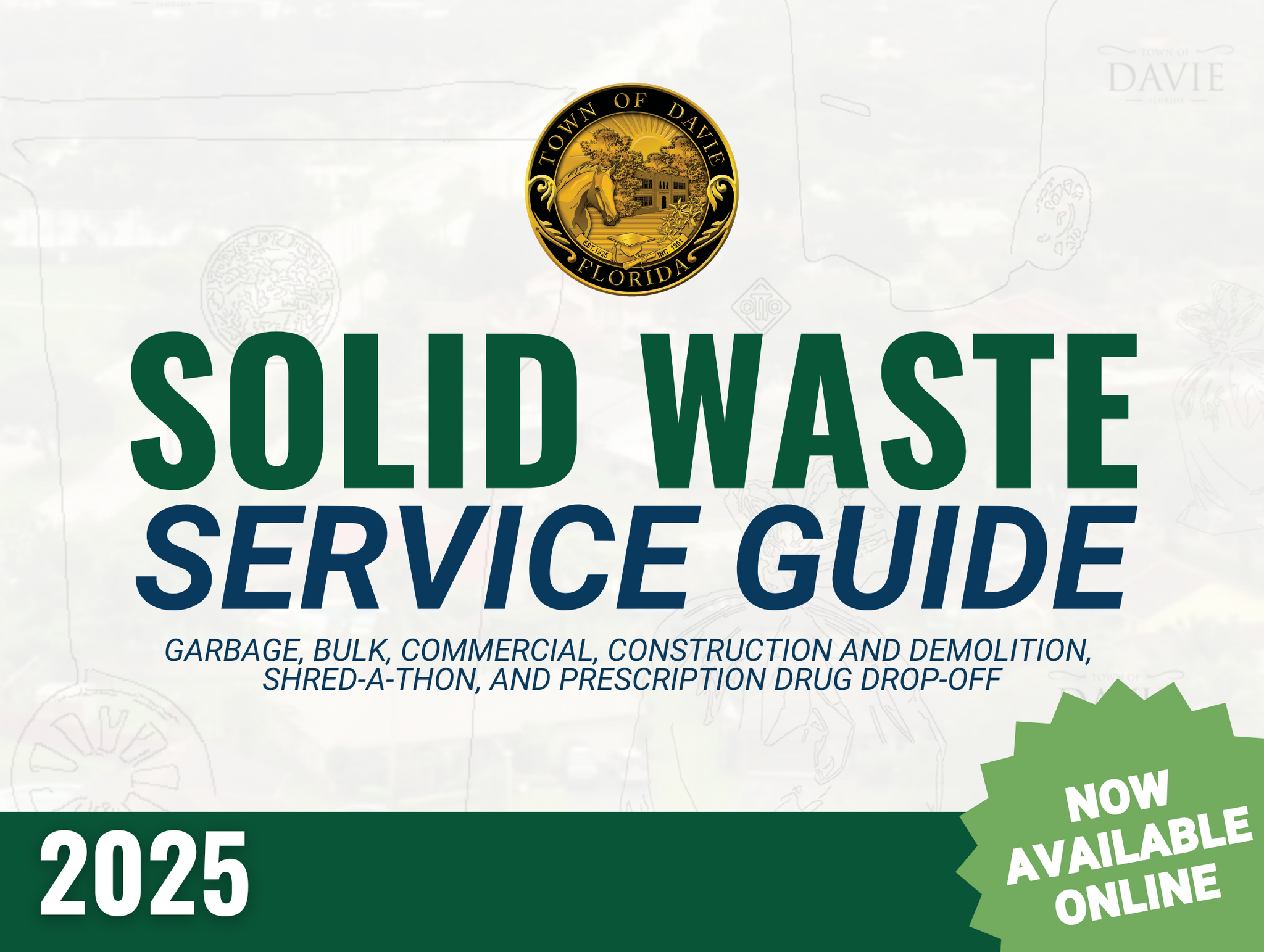 The Town of Davie’s 2025 residential solid waste guide is now available ...