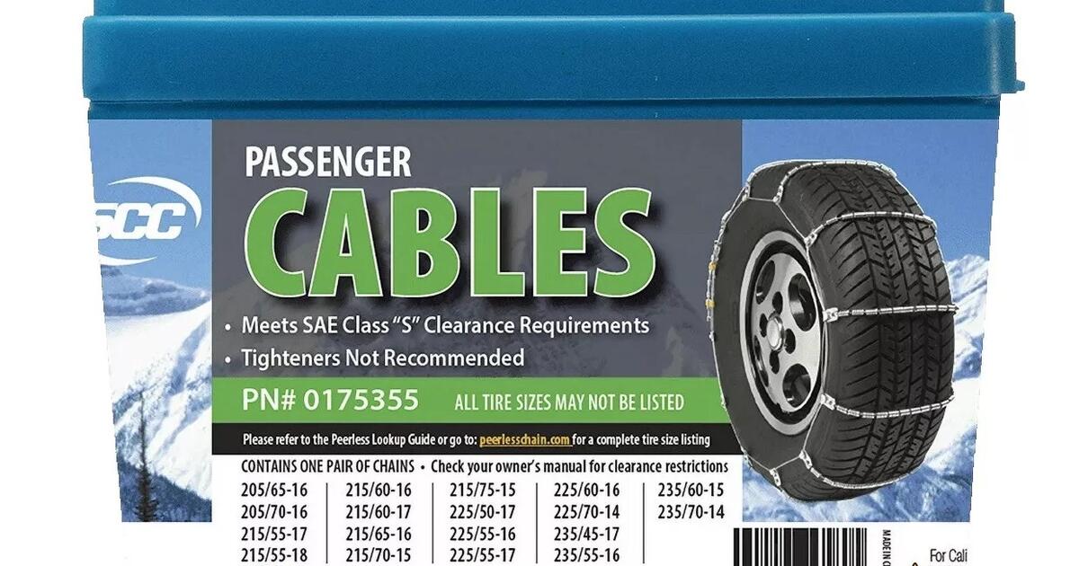 Snow wheel chains/cables. SCC Passenger Cables for $25 in San ...