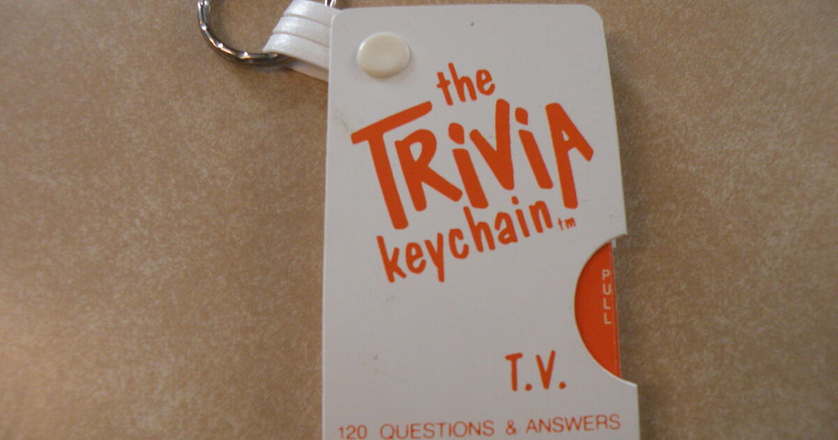 Vintage 1984 The Trivia Keychain by Proudline - 120 T.V. Questions ...
