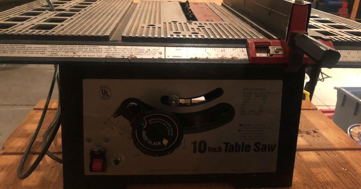 Collins 4002/TG11018 10" Table Saw Bench Top Shop 1.5 Hp 10 Amp 4800 ...