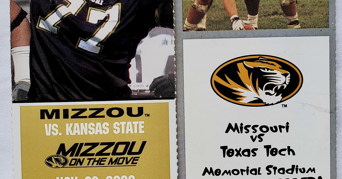 KState & Texas Tech Mizzou Ticket Stubs 2002, 1999 for $5 in Columbia ...