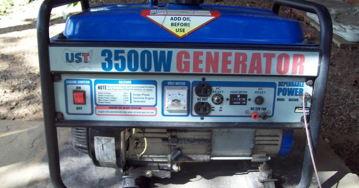 UST 3500W Generator for $50 in Landenberg, PA | For Sale & Free — Nextdoor
