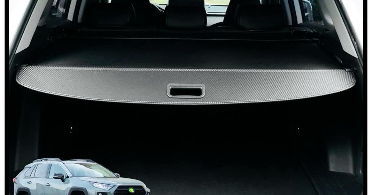 Toyota RAV4 2019-2023 OEM Cargo Cover, Retractable Rear Trunk Security ...