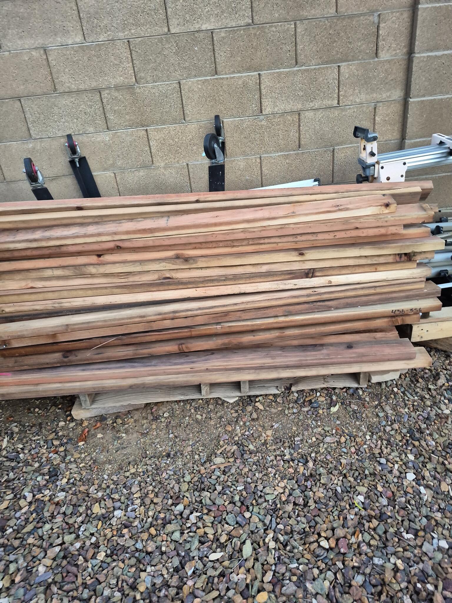 Stack Of 48 2x4 Redwood. 6ft Each #1 Six feet six foot each for $85 in ...