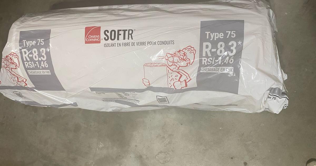 NEW OWENS CORNING R8 SOFTR® DUCT WRAP FRK 3” 48”W 50’L for $100 in ...