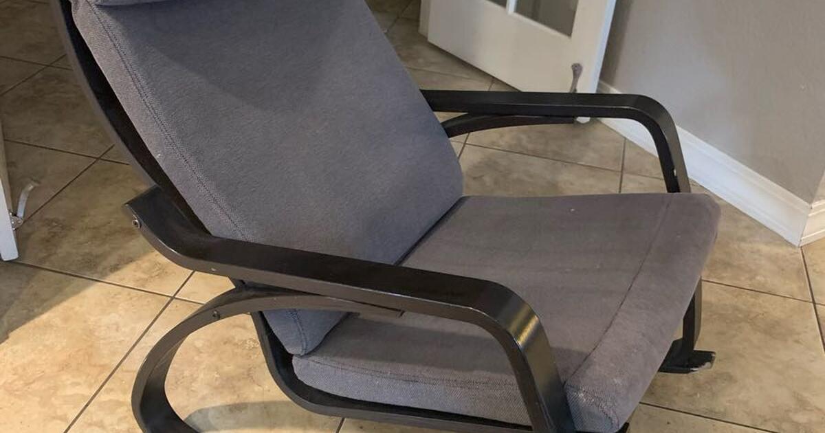 IKEA Poang Rocker, Gray fabric on black frame. PENDING for Free in ...
