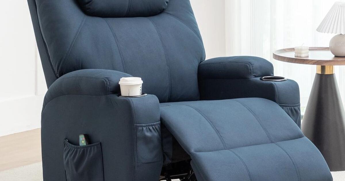 Blue Recliner Chair POWER MASSAGE AND HEAT for $275 in Rochester, NY ...
