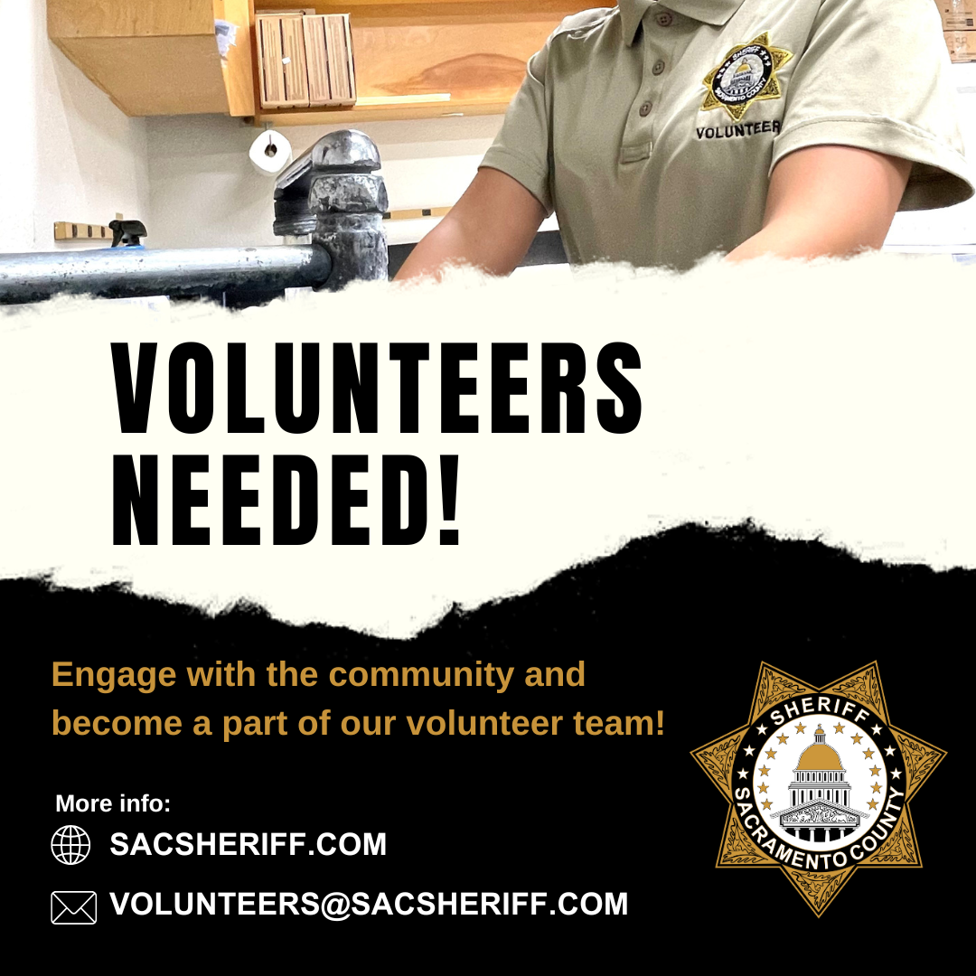 The Sacramento County Sheriff’s Office is seeking dedicated community ...