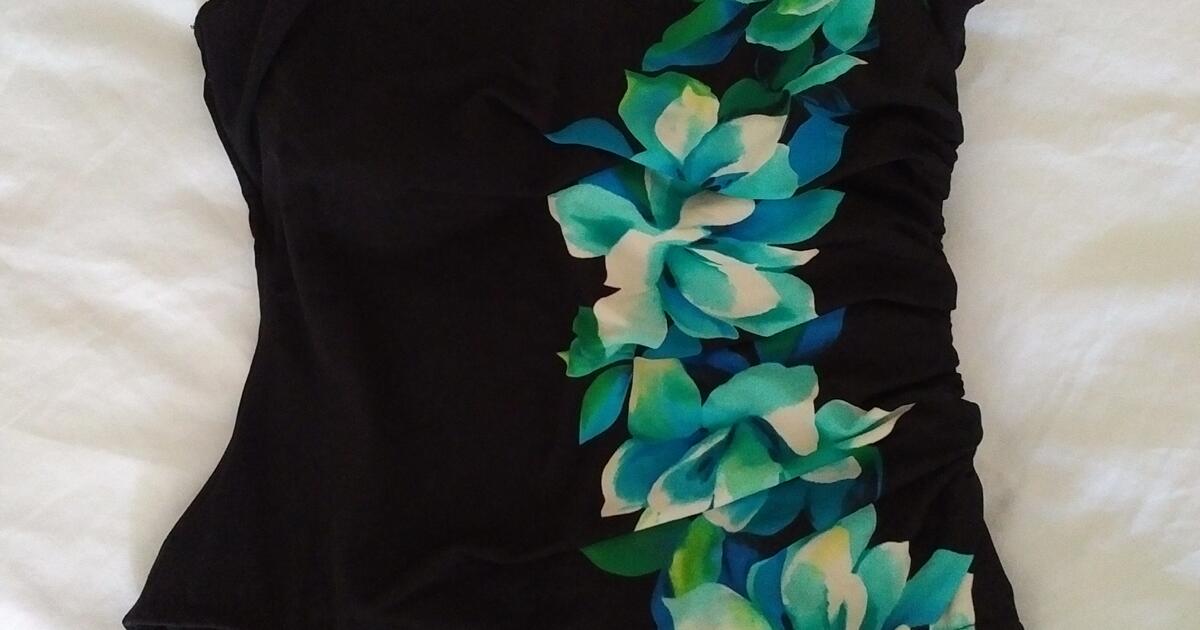 Miraclesuit Black Size 10 One Piece Hawaiian Floral Bathing Suit ...