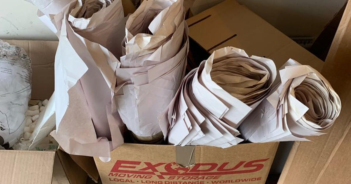 Moving packing paper, peanuts, glass dividers, tall, narrow boxes FREE ...